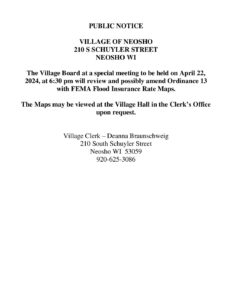 Flood Insurance Maps – Village of Neosho